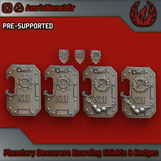 🎲 Planetary Devourers Boarding Shields & Badges・ STL File for 3D ...