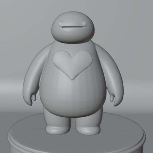 STL file Baymax Holding Heart 💜 (OBJ)・3D printer model to download・Cults