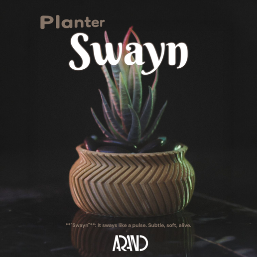 🪴 Swayn - Planter・ STL File for 3D printing・Cults