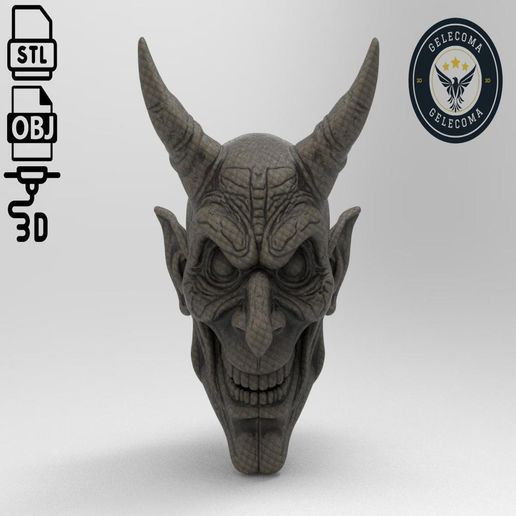 😈 Devil Mask 3D Print Model・ 3D File for 3D printing・Cults