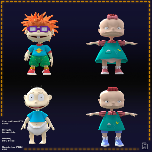 🎨 Rugrats Collection Fan Art・ STL File for 3D printing・Cults