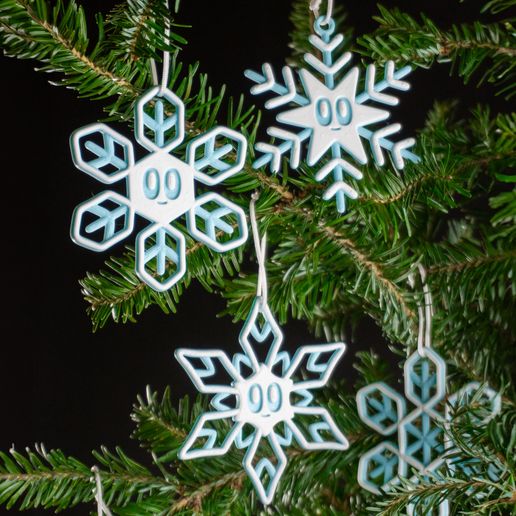 🎨 Blob Snowflakes - Ornament Art Toy・ 3D File for 3D printing・Cults