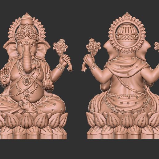 STL file Ganesh 3D Model_Version_01 🎨 ・3D print object to download・Cults