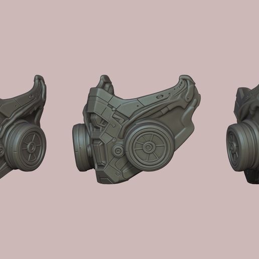 🪖 Cyberpunk Mechanical Lower Face gas Mask – Futuristic Tactical Jaw ...