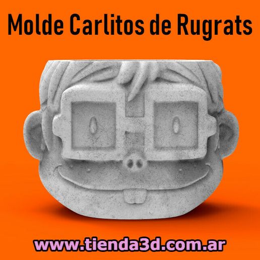 🪞 Carlitos de Rugrats Flowerpot Mold・Fichier STL pour ・Cults