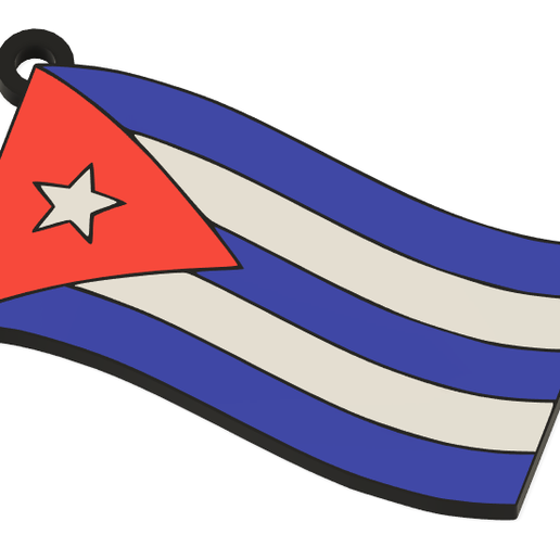 🇨🇺 Bandera de CUBA・Archivo STL para Impresión 3D・Cults