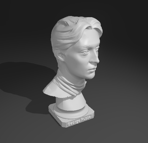 👤 George Russell Premium Statue・ STL File for 3D printing・Cults
