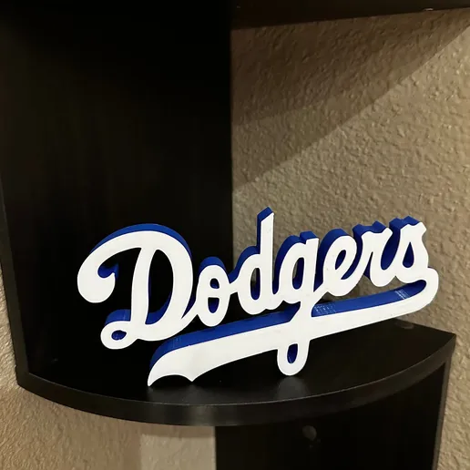 🎨 Dodgers LOGO (2 Color Print with Single Extruder)・ 3MF File for ・Cults