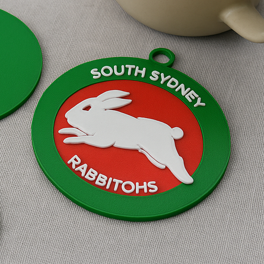 🗝️ NRL South Sydney Rabbitohs keychain badge color printable and ...