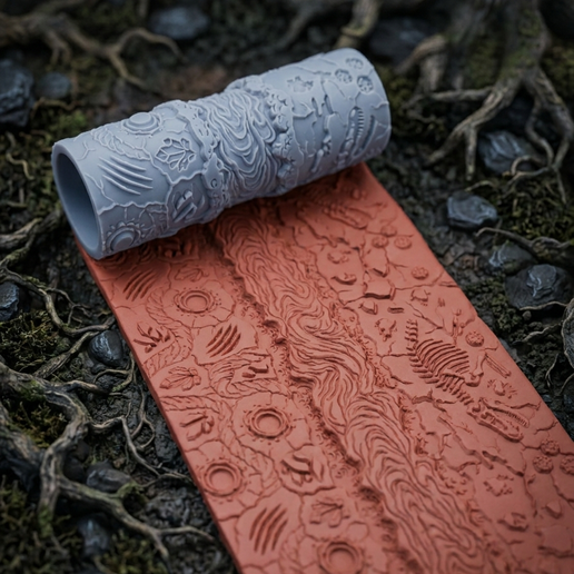 🧷 Volcanic Plateau Lava Terrain — Texture Roller, Polymer Clay, Rolling ...