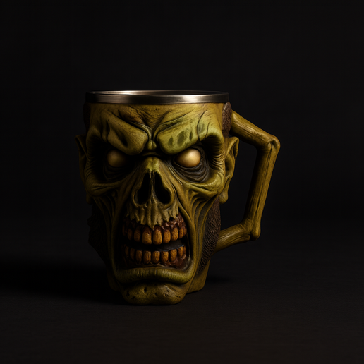 🧟 Zombie Skull Horror Mug | creepy Coffee Cup for Halloween, Horror・ 3D ...