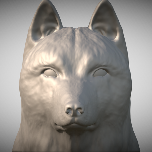 🐺 Syberian Husky head for 3D printing・ STL File for 3D printing・Cults