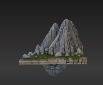 🪨 Realistic Rugged Terrain STL – Sharp Cliffs and Mossy Rocks for ...