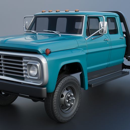 🚕 F-750 Crew Cab 1971・ 3D File for 3D printing・Cults