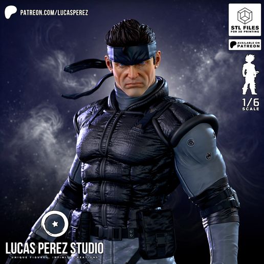 🐍 SOLID SNAKE・ 3D File for 3D printing・Cults