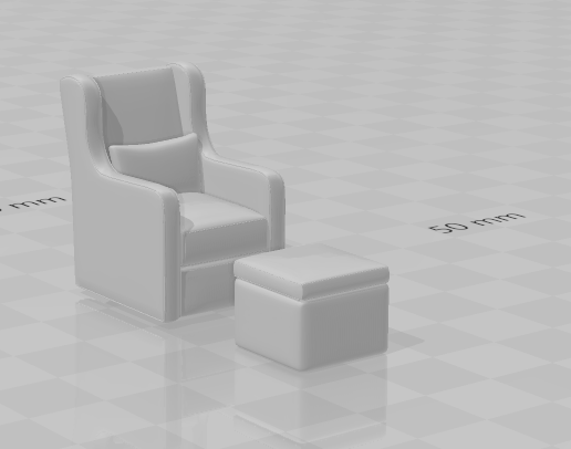 STL file chair with foot support 🪑 ・3D print design to download・Cults