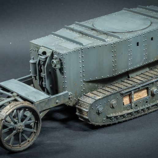 3D printing Little Willie Tank 1:35 Scale Model • made with Halot Mage ...
