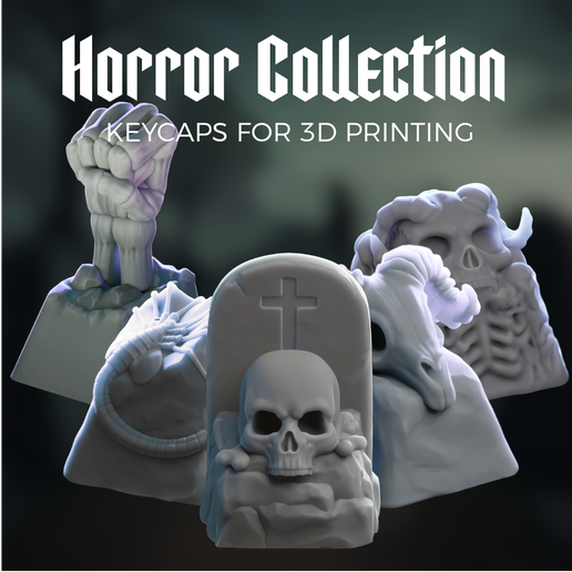 Archivo STL Horror collection - keycaps to print 🎨 ・Objeto para ...