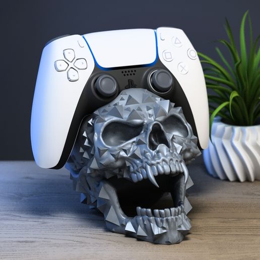 💀 Ps5 controller stand, scream wild Skull ps5controller holder, scream ...