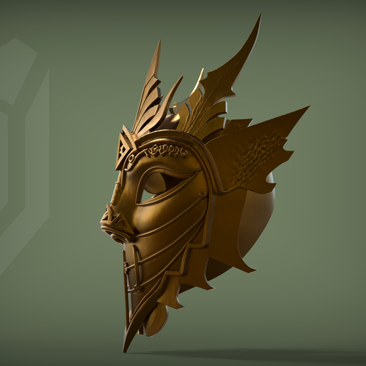 🧝 Royal Elven Mask 3D Printable Fantasy Mask STL・ STL File for 3D ...