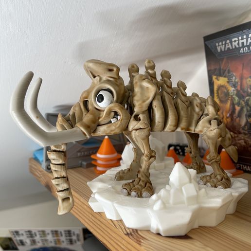 3D printer Flexi Factory Skeleton Mammoth • made with Bambulab A1・Cults
