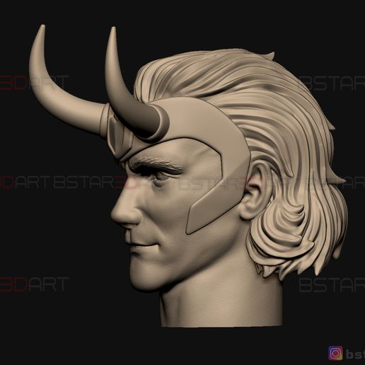 🎨 Loki Head - Tom Hiddleston - Loki TV series 2021 - High Quality 3D ...