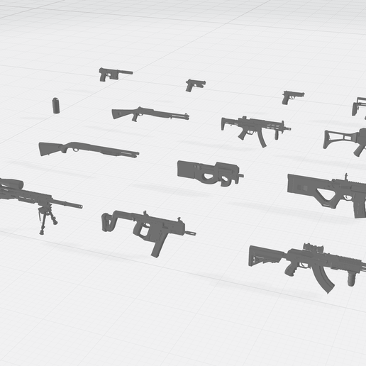 3D file RIFLE 2 | STL, OBJ | WEAPONS | KEYCHAIN | 3D PRINT | 4K | TOY 🔫 ...
