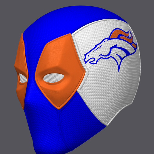 🪖 Deadpool Helmet with Denver Broncos Football logo (Adult wearable ...
