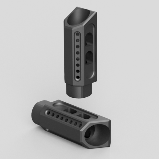 Free STL file Futuristic Flash Hider/Muzzle Brake 🔫 ・Model to download ...