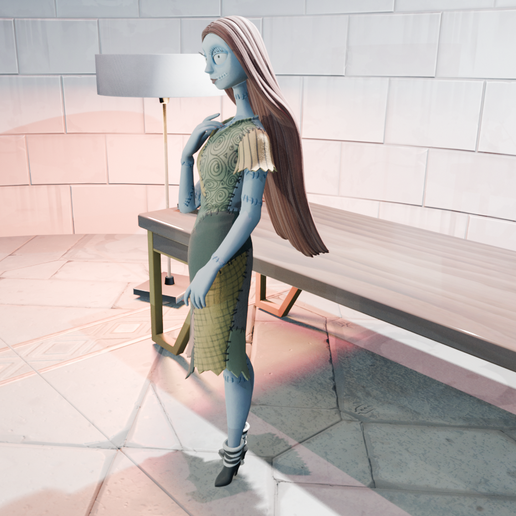 3D file Sally fortnite + textures 🔫 ・3D printer model to download・Cults