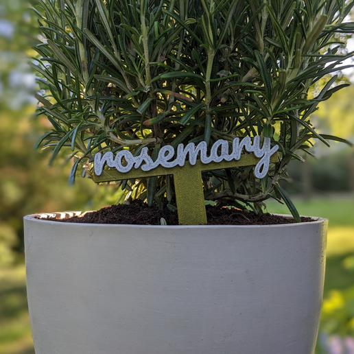 🌿 Herb Labels - Handwriting Font・ 3D File for ・Cults