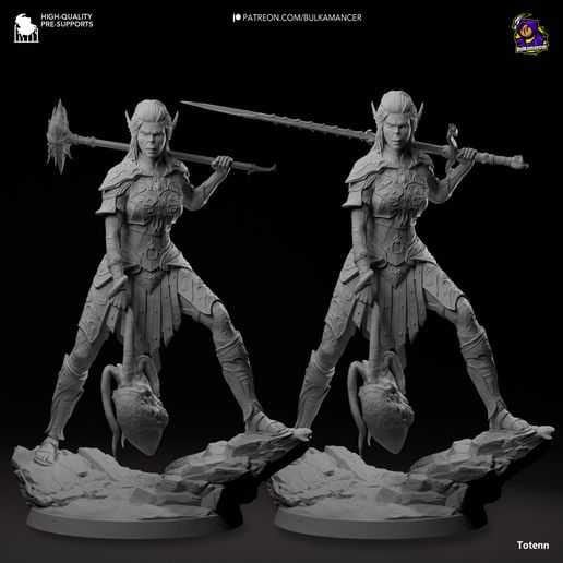 ♀️ Lae'zel | Baldur's Gate 3 | 277mm・ 3D File for 3D printing・Cults