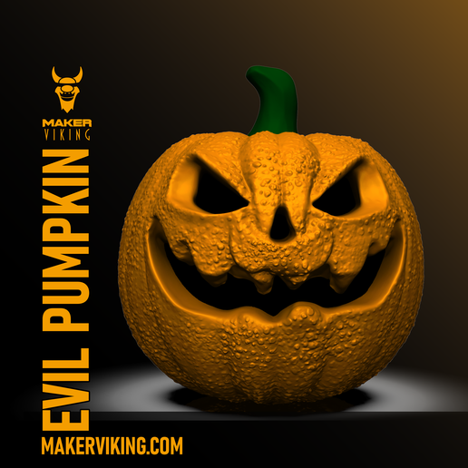 🎃 Evil Pumpkin・ STL File for 3D printing・Cults