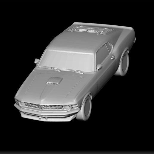 STL file Ford Mustang Boss 302 1970 Model - Classic Muscle Car Design ...