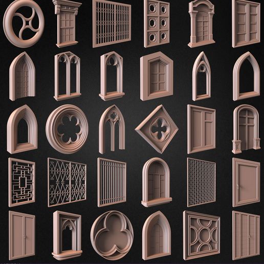 🏠 Pack Of 30 Windows Volume 01・ 3D File for 3D printing・Cults