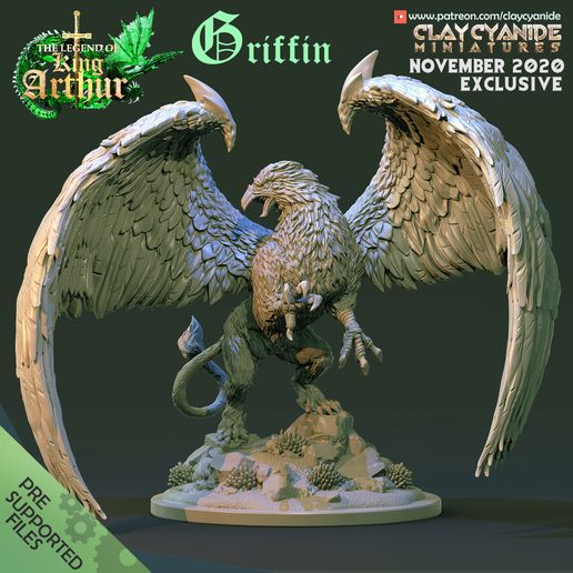 🦅 Griffin・ 3D File for 3D printing・Cults