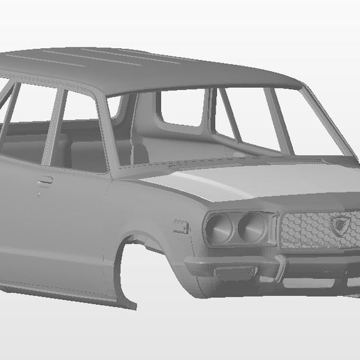 Archivo STL 1:24 Mazda RX3 Wagon - Sin capó - "Carrocerías a escala" 🚗 ...