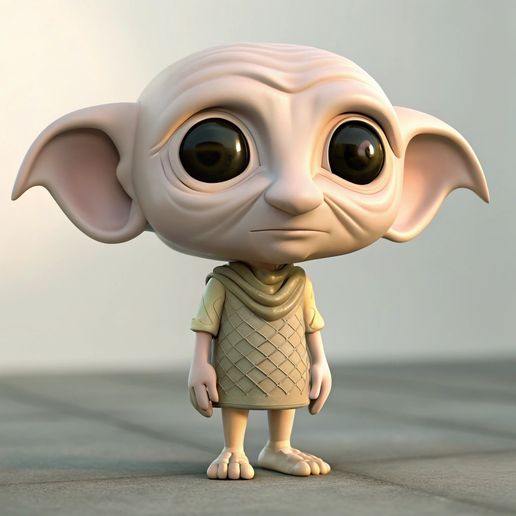 👾 Harry Potter - Dobby 3D Chibi Figure・ STL File for 3D printing・Cults