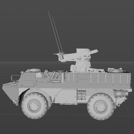 🪖 French VCAC Mephisto anti-tank missile launcher 3D model material (1 ...
