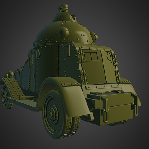 🚗 Vickers Crossley armoured car (Type 87 Crossley) + 2 Crewmen (UK ...
