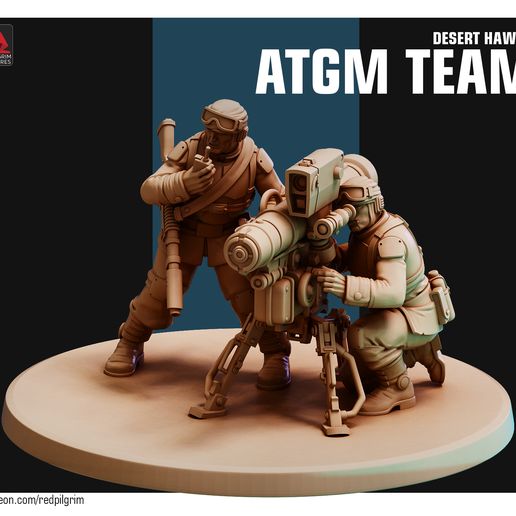 🏜️ Desert Hawks ATGM Team v2・ 3D File for 3D printing・Cults