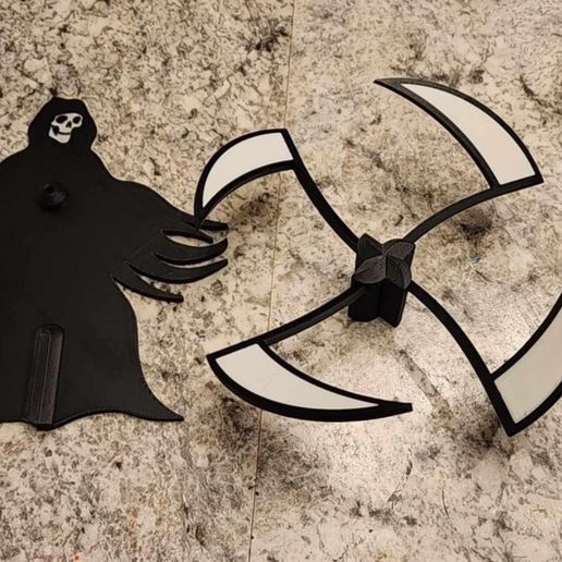 🌬️ Grim Reaper Wind Spinner・ 3D File for 3D printing・Cults