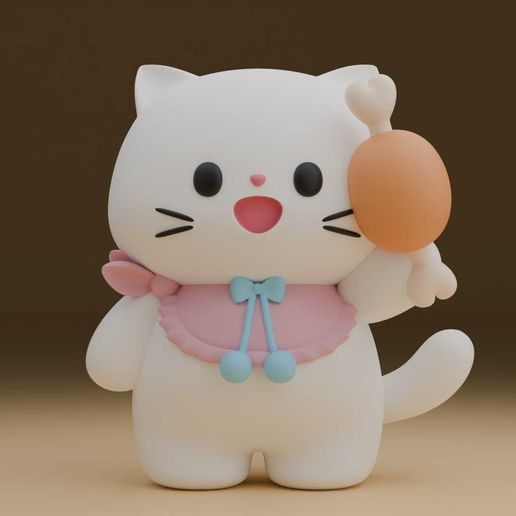🐱 Cute cat figure・ STL File for 3D printing・Cults