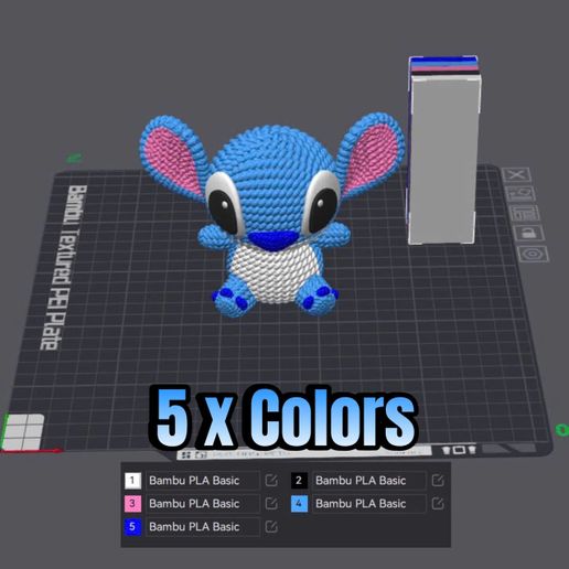 🧸 Stitch Knitted - Crochet - STL & 3mf Multicolor・ STL File for 3D ...