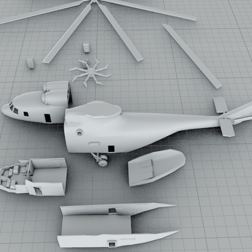 😇 Mill Mi-26 Halo Heavy Lift Helicopter model・ STL File for 3D printing ...