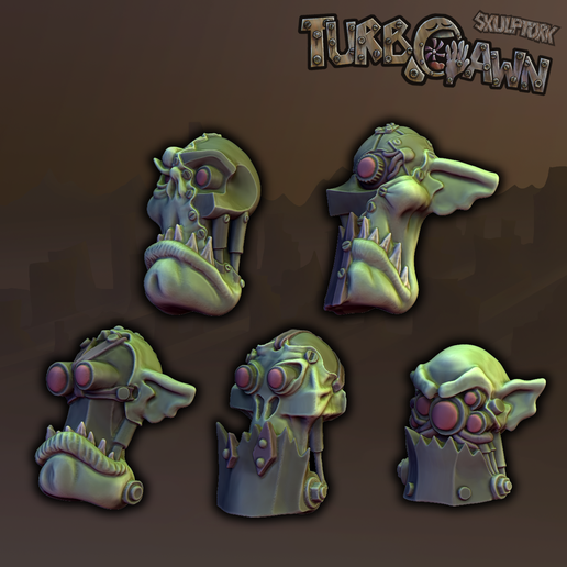 STL file Skulptork cyborg heads #1 🧸 ・3D printing design to download・Cults