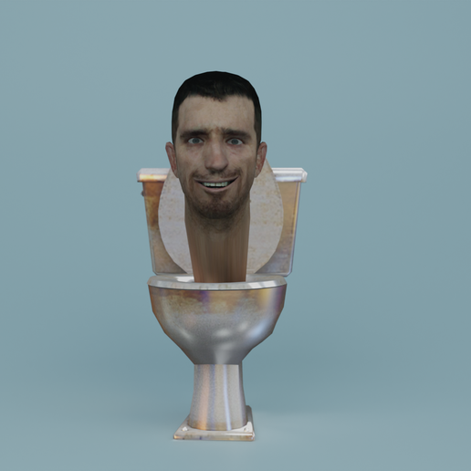 🚽 skibidi toilet (toilet man)・ OBJ File for ・Cults