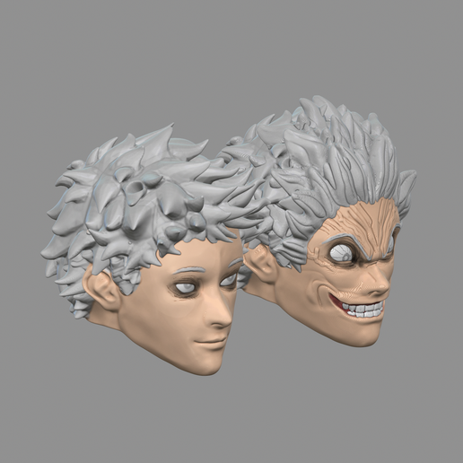 👾 All For One Action Figure Heads My Hero Academia・ STL File for 3D ...