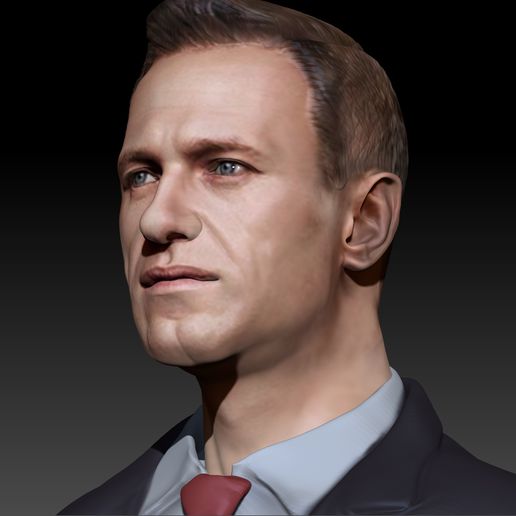 👤 Alexei Navalny 3d print bust FREE Textured・Free 3D File for 3D ...
