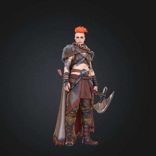 ⚔ Viking Warrior (Barbara)・Free STL File for 3D printing・Cults